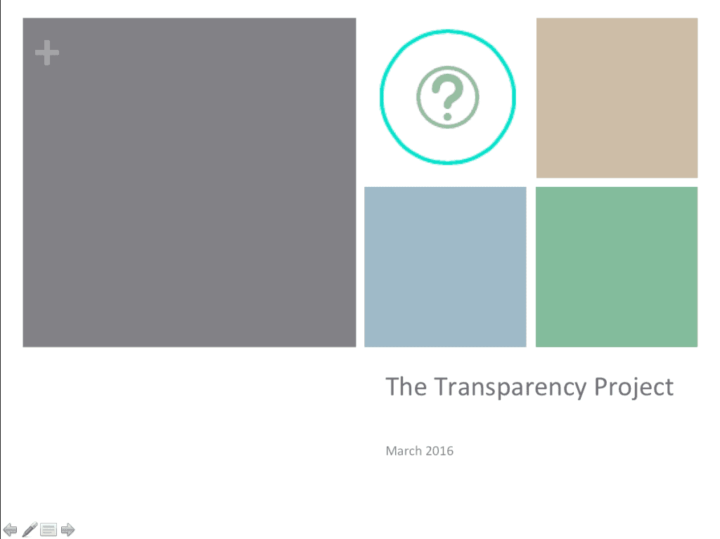 Slideshow about The Transparency Project | The Transparency Project
